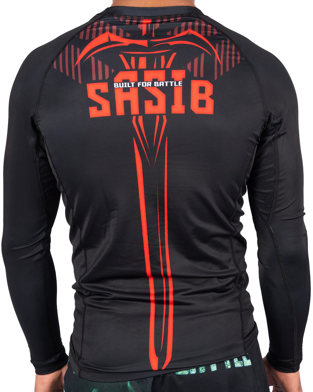 SASIB Crimson Shield Rashguard - Full Sleeves Red