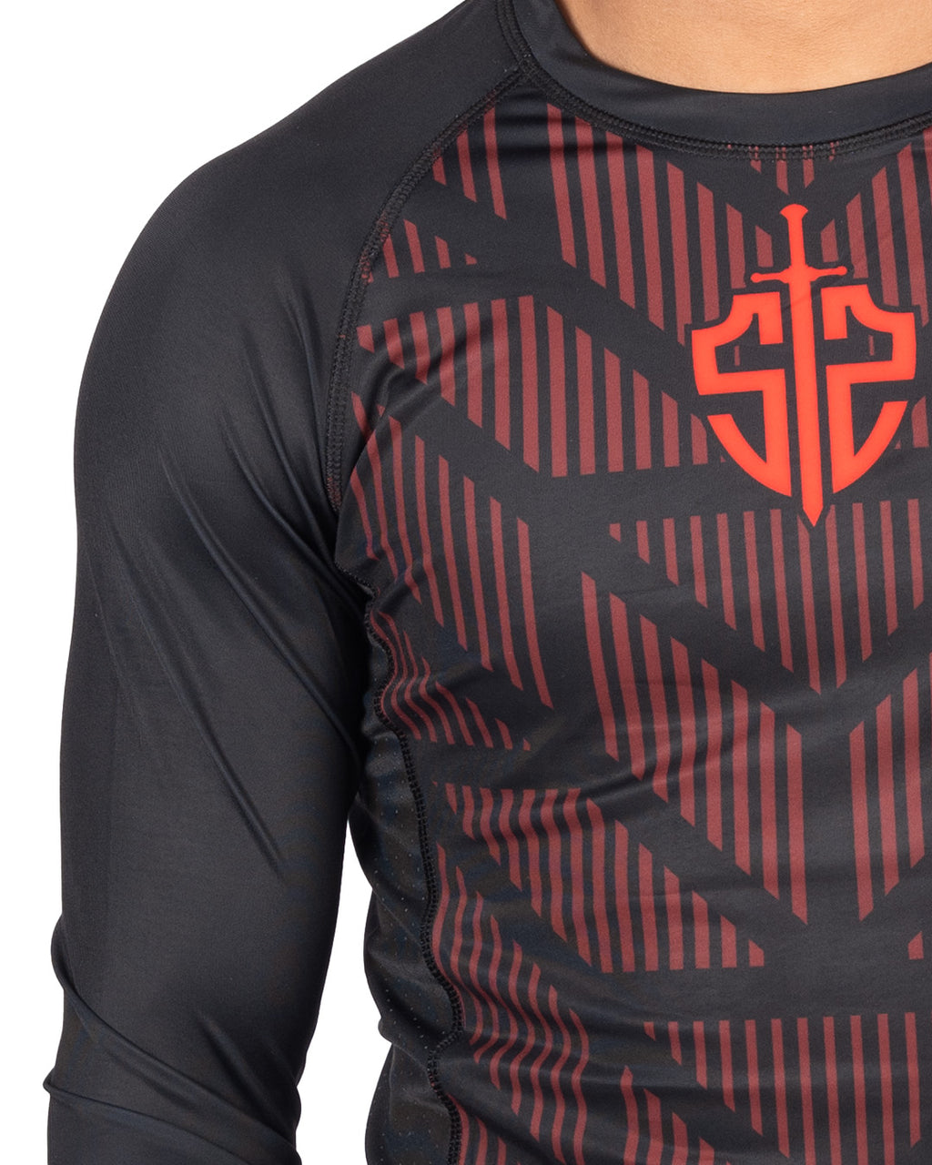 SASIB Crimson Shield Rashguard - Full Sleeves Red