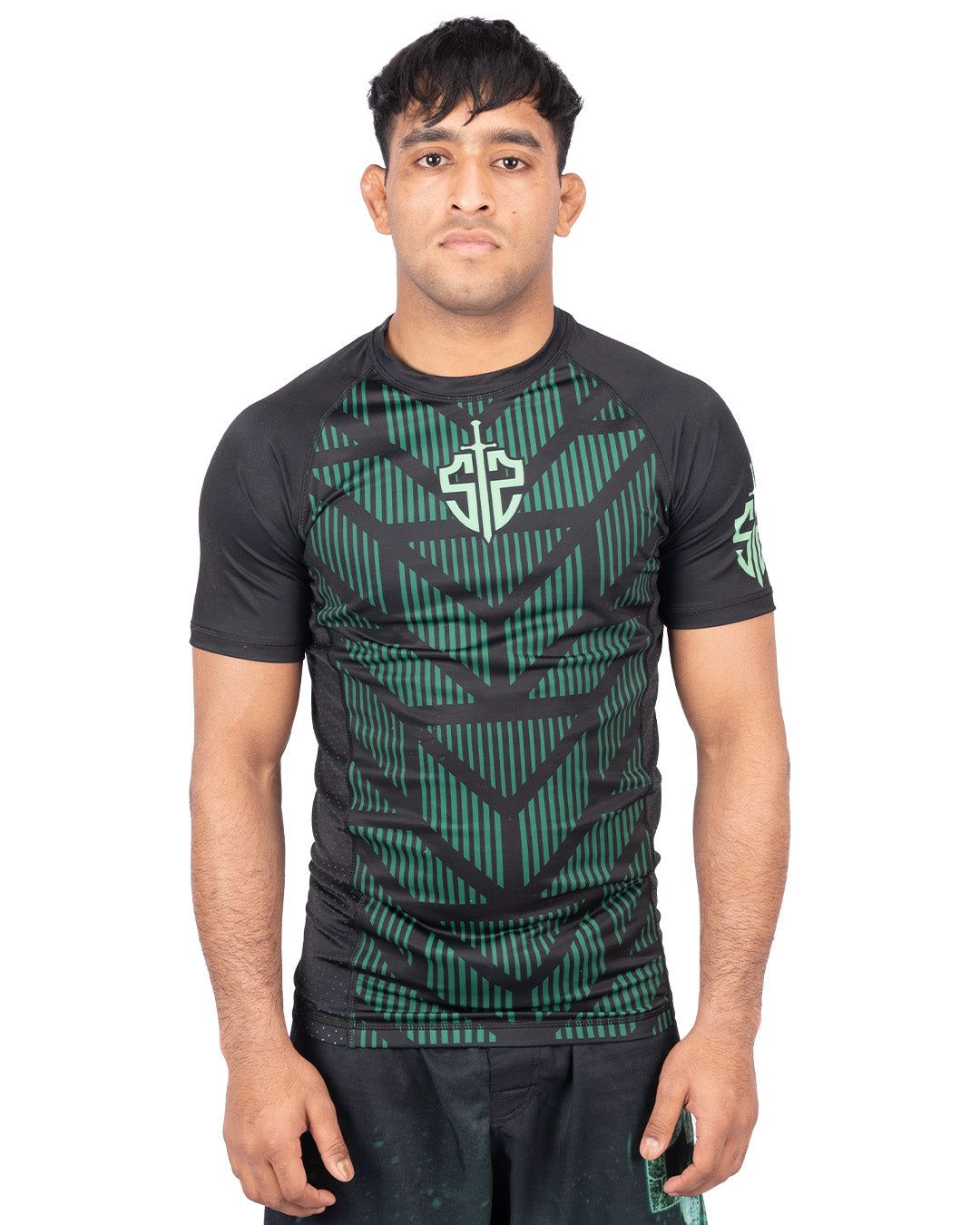 SASIB Forest Shield Rashguard - Half Sleeves Green – SASIB SPORTS PVT LTD