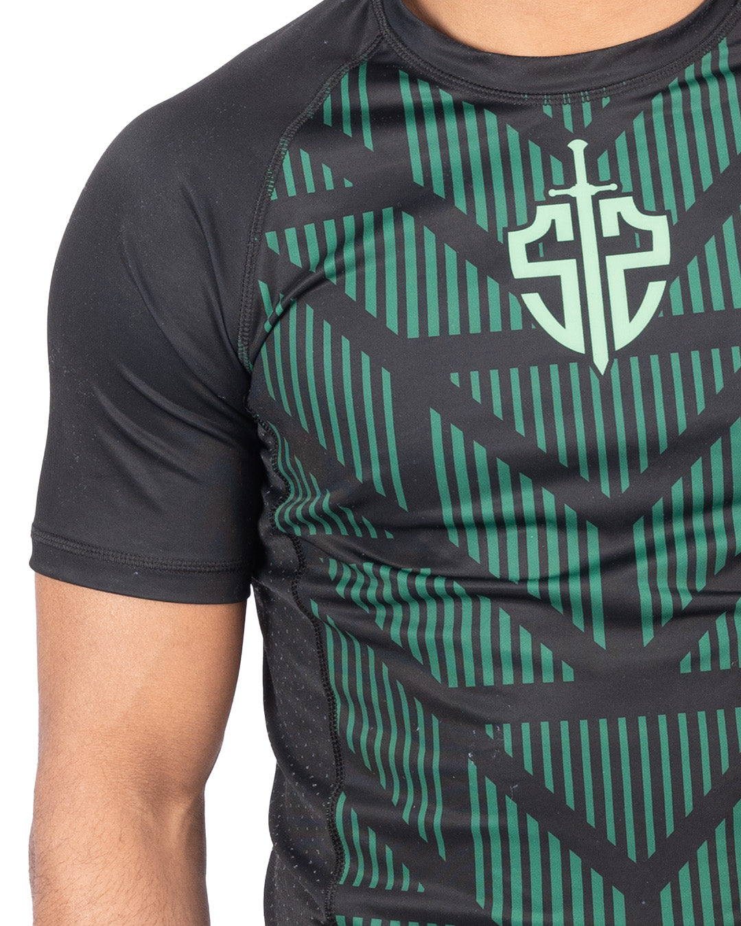 SASIB Forest Shield Rashguard - Half Sleeves Green
