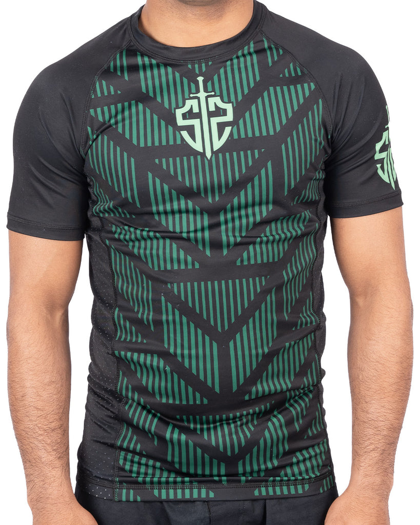 SASIB Forest Shield Rashguard - Half Sleeves Green