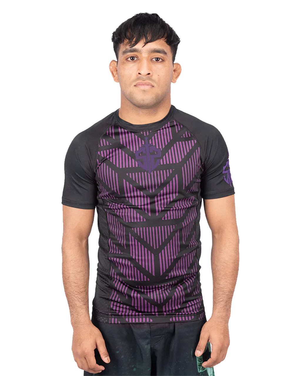 SASIB Indigo Shield Rashguard Compression - Half Sleeves Purple ...