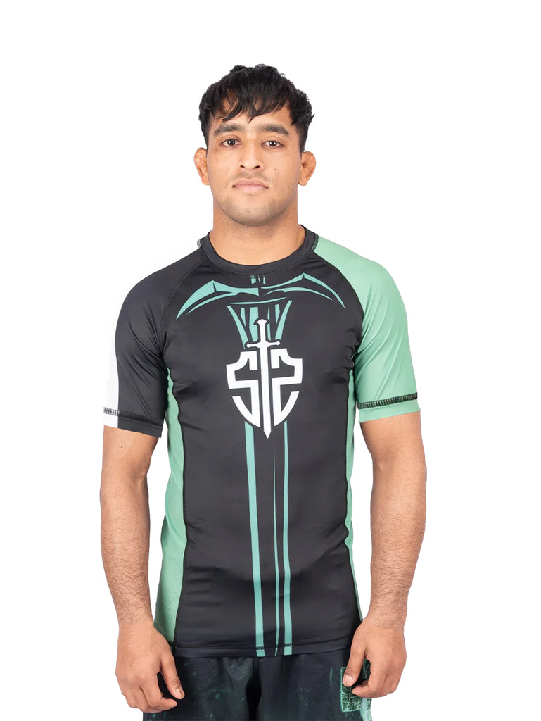 SASIB Forest Sword Rashguard - Half Sleeves Green